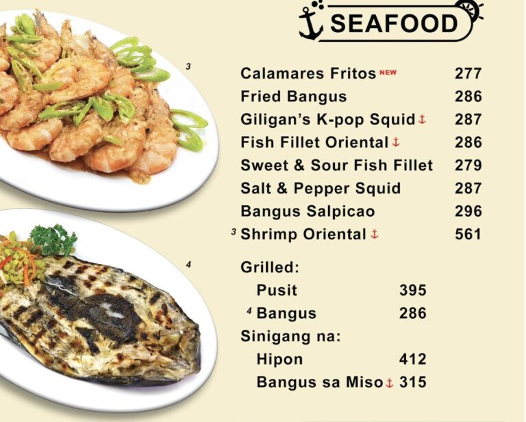 Giligan’s Menu Philippines Prices Updated 2026