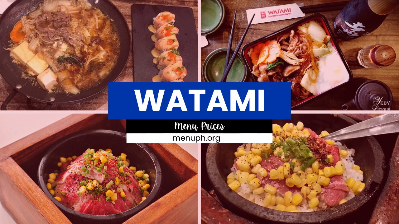 WATAMI MENU PHILIPPINES & UPDATED PRICES 2025