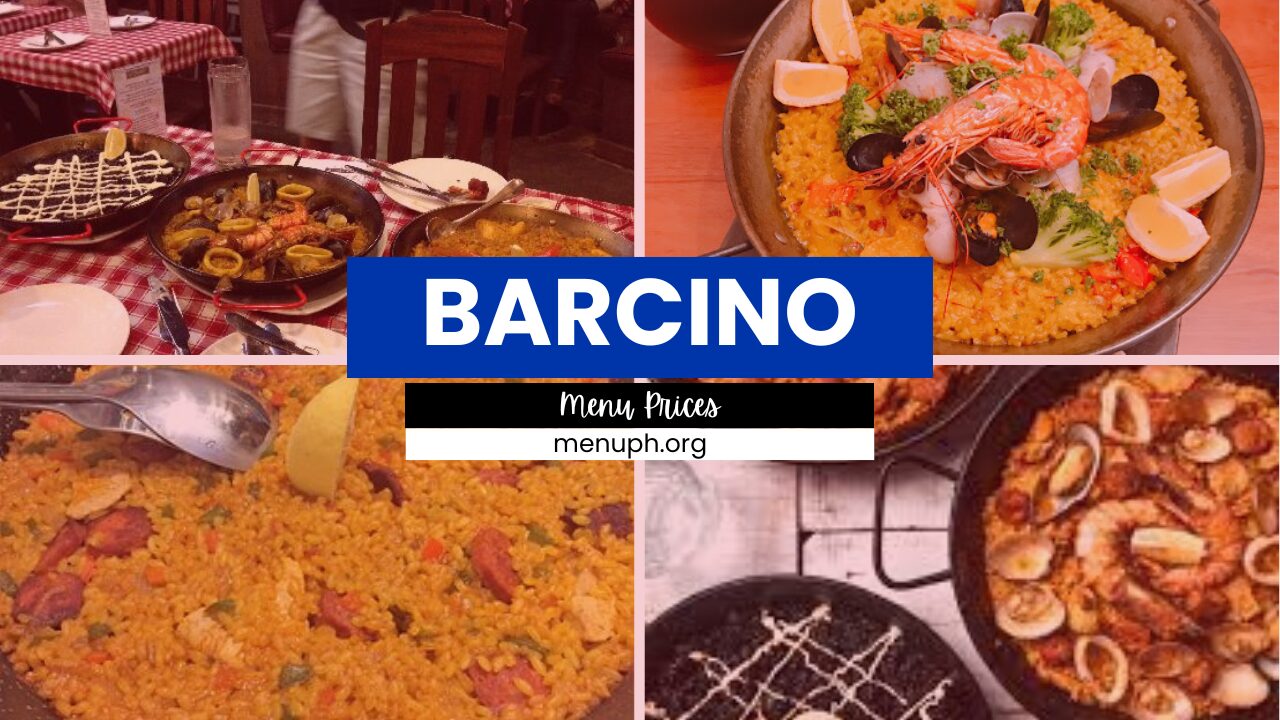 BARCINO MENU PHILIPPINES & UPDATED PRICES 2025