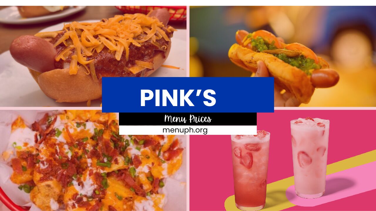 PINK'S HOT DOGS MENU PHILIPPINES UPDATED 2025